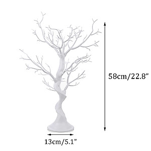 Sziqiqi Small Artificial Tree for Table Centerpiece White Fake Trees 1.9FT Faux Tree for Wedding Party Birthday Garden Home Christmas Decorations Indoor Outdoor
