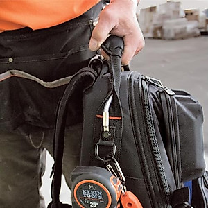 Klein Tools 55485 Tool Bag Backpack, Durable Electrician Backpack with 48 Pockets for Hand Tools, Waterproof Bottom, Removable Tool Carrier