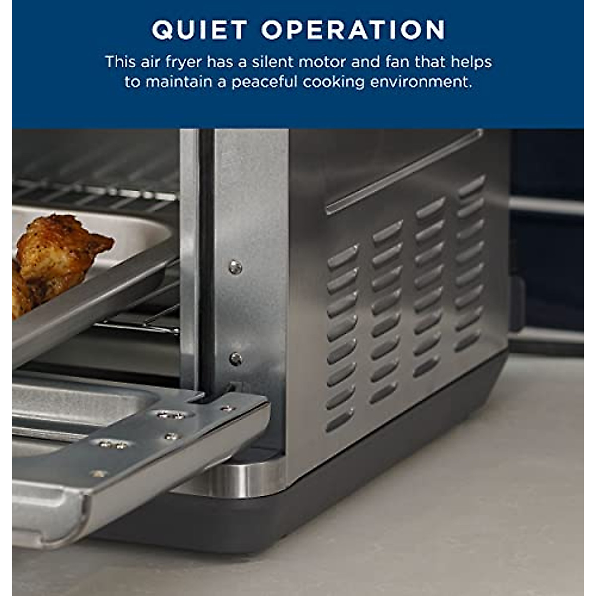 GE Digital Air Fryer Toaster Oven + Accessory Set | Convection Toaster with 8 Cook Modes | Large Capacity Oven - Fits 12" Pizza | Countertop Kitchen Essentials | Stainless Steel