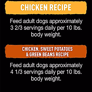 Cesar Wholesome Bowls Adult Soft Wet Dog Food Toppers Variety Pack, Chicken Recipe and Chicken, Sweet Potato & Green Beans Recipe, (6) 3 oz. Bowls