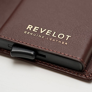 Revelot Cardholder Wallet/Genuine Leather with RFID Blocking / W1 (Coffee Nappa)