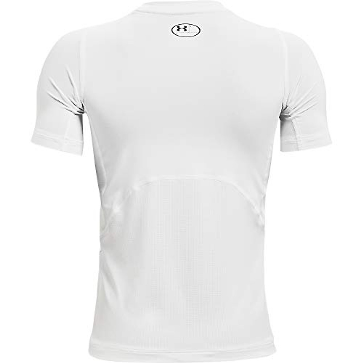 Under Armour Boys HeatGear Armour Short-Sleeve T-Shirt , White (100)/Black , Small