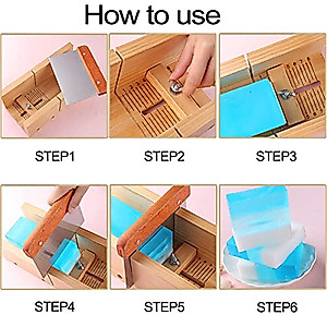 Loaf Soap Making Cutting Kit,Silicone Soap Making Liner Adjustable Wood Box with Stainless Steel Wavy+Straight Cutter for DIY Soap Making