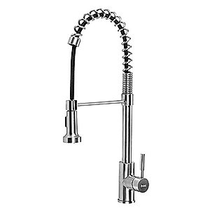 Inoxs24 Inch Commercial Design Single Handle Pull Down Spray T 304 Stainless Steel Kitchen Faucet