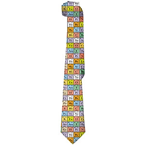 SKT T1 Men's Science Chemistry Neckties, Periodic Table of Chemical Elements Ties for Holiday Party, Gifts for Teacher Chemist