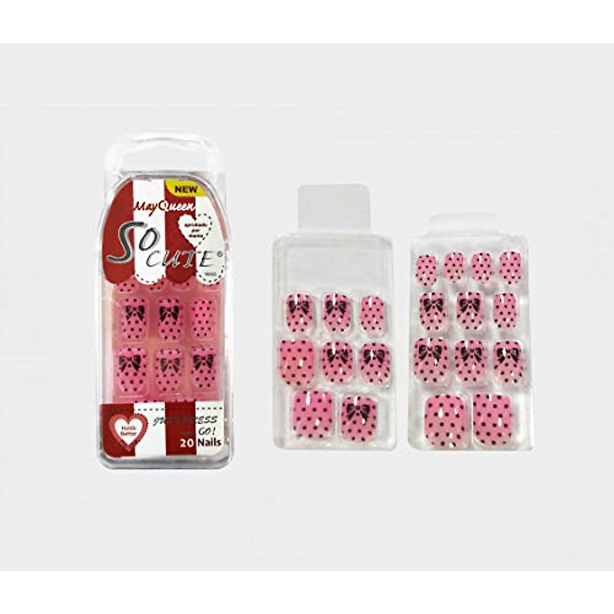 Beautia 3 Pack 60Tips So Cute Junior False Fake Design Nails, Sticker Nail for Kids