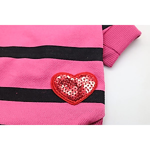 2 Pack French Bulldog Striped T Clothes T-Shirt for Medium Dogs Tee Shirts for Boston Terrier Pitbull Bichon Spring Summer Puppy Apparel, Medium, Pack of 2