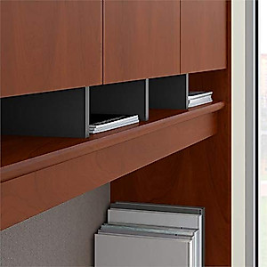 Bush Business Furniture Series C U Shaped Desk with Hutch and Mobile File Cabinet, 60W, Hansen Cherry