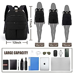 HXLGMD 15.6 Inch Laptop Backpack Purse for Women, Work Business Travel Computer Backpack with USB Charging Hole, Quilted Teacher Nurse Backpack College Bookbag Casual Daypack with Bottle Holder