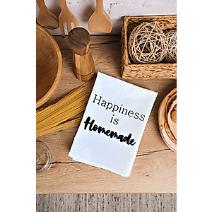 Happymade Fall Dish Towels for Kitchen 4 Pack Black and White Kitchen Towels Kitchen Towels Decorative Set |25x25in Fall Kitchen Towels | Farmhouse Kitchen Towels | Tea Towels for Kitchen