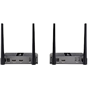 ClearClick Extend+Expand Wireless HDMI Transmitter & Receiver Kit - 5 GHz, Up to 650' Range, IR & USB Transmission (1 Transmitter + 1 Receiver Kit, Supports 4 RX)