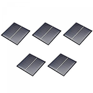 DMiotech 5 Pack 4V 100mA 70mm x 70mm Mini Solar Panel Cell for DIY Electric Power Project