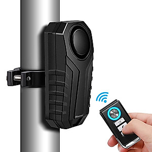 WSDCAM Anti-Theft Bike Alarm with Mount, 113dB Burglar Vibration Motorcycle Bicycle Alarm Security System Waterproof Cycle Bike Alarm with Remote