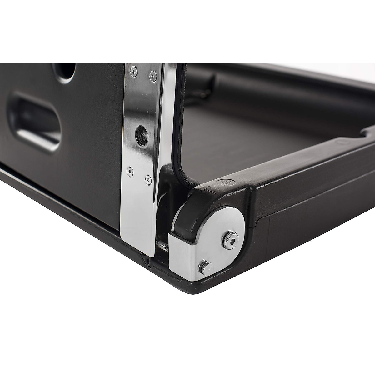 Foundations 200-EH-02 Ultra Horizontal Wall Mounted Baby Changing Station, Polyethylene with Heavy Duty Stainless Steel Hinge, Built-in Liner Dispenser, Two Bag Hooks - Black