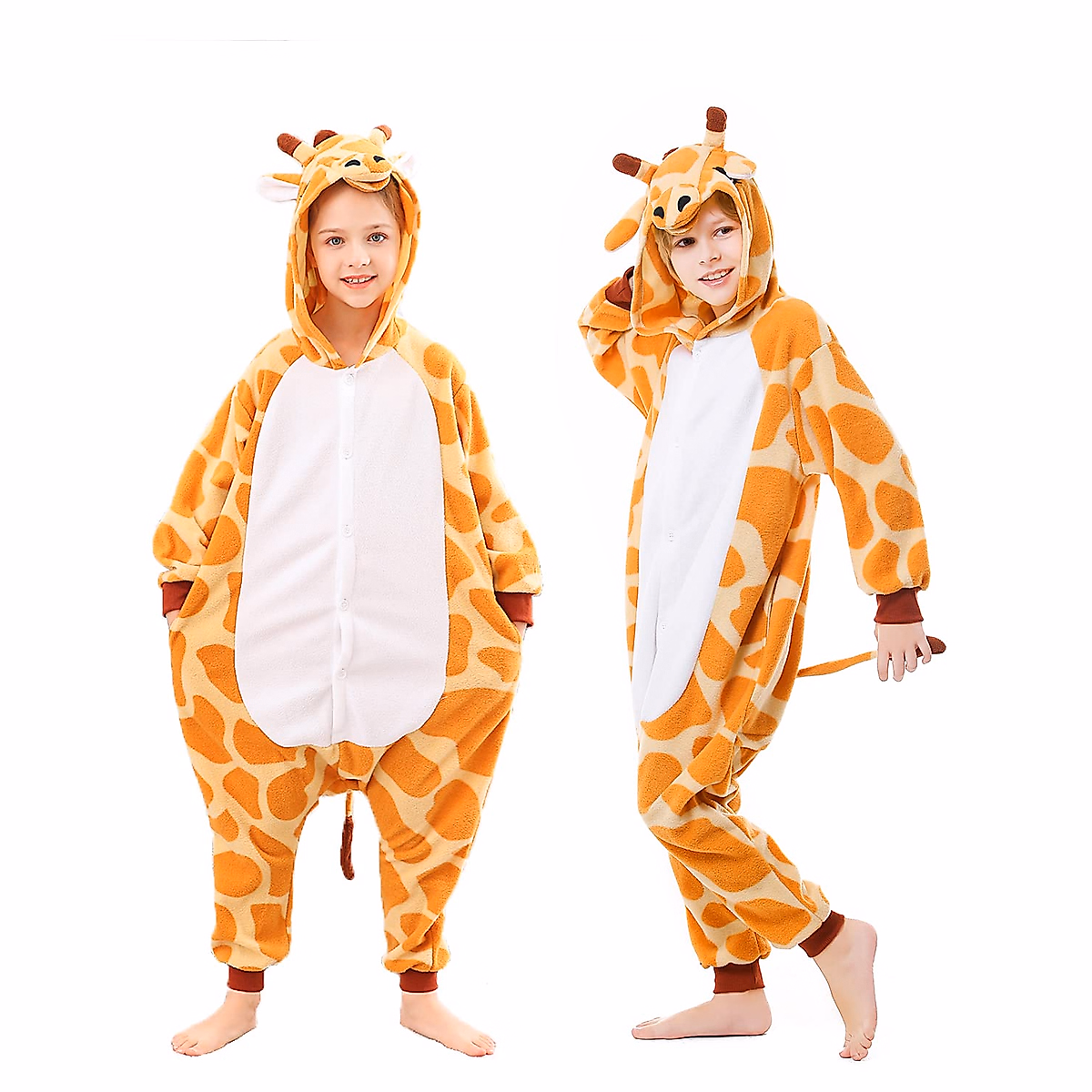 CANASOUR Unisex Anime Halloween Kids Giraffe Onesie For 8-10 Years Girls Boys Christmas Cosplay Costume (8 Years, Giraffe)