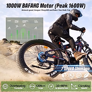 FREESKY Alaska Pro [2024 Newest] Dual Battery Electric Bike for Adults 2000W 48V 35Ah 38MPH&155 Miles Long Range 26" Fat Tire Full Suspension E Bike with Dual Hydraulic Brakes