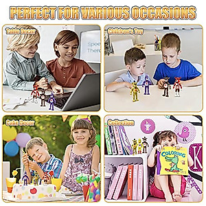 Minaso Action Figures Set, 5 Pcs Action Figures Toys, 5.5 Inches Movable Joints Collectible Toys Set with Light for Toys Dolls Gifts Cake Toppers