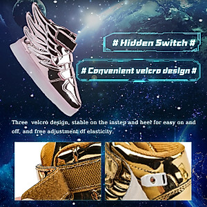 MAQLPC Kids LED Light Up Shoes Boys Girls USB Chargable Dancing Sneakers for Halloween Christmas Party Pink 31