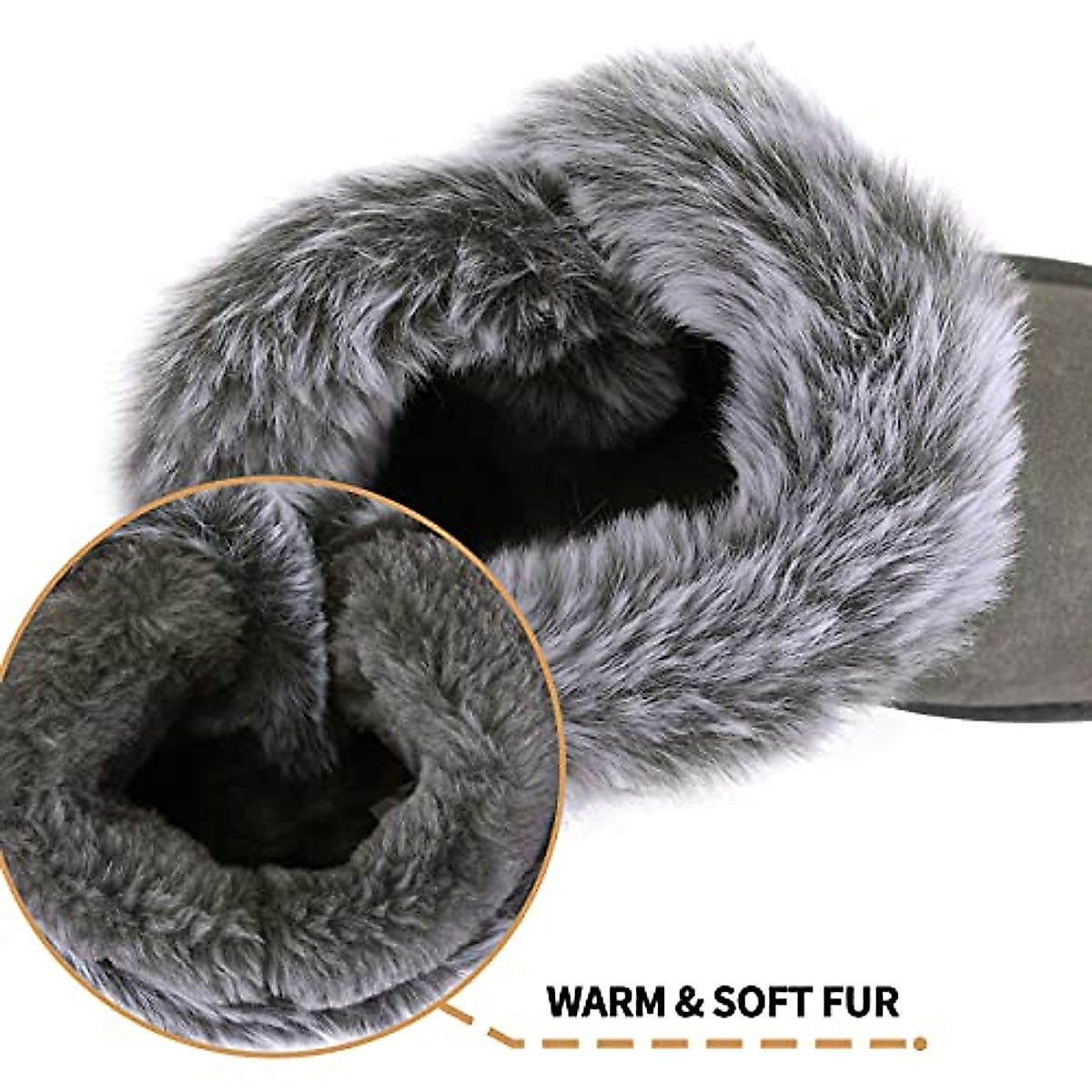 K KomForme Girls Kids Snow Boots Warm Fur Lined Slip On Outdoor Winter Shoes Lightweight Comfy（Little/Big Kids）