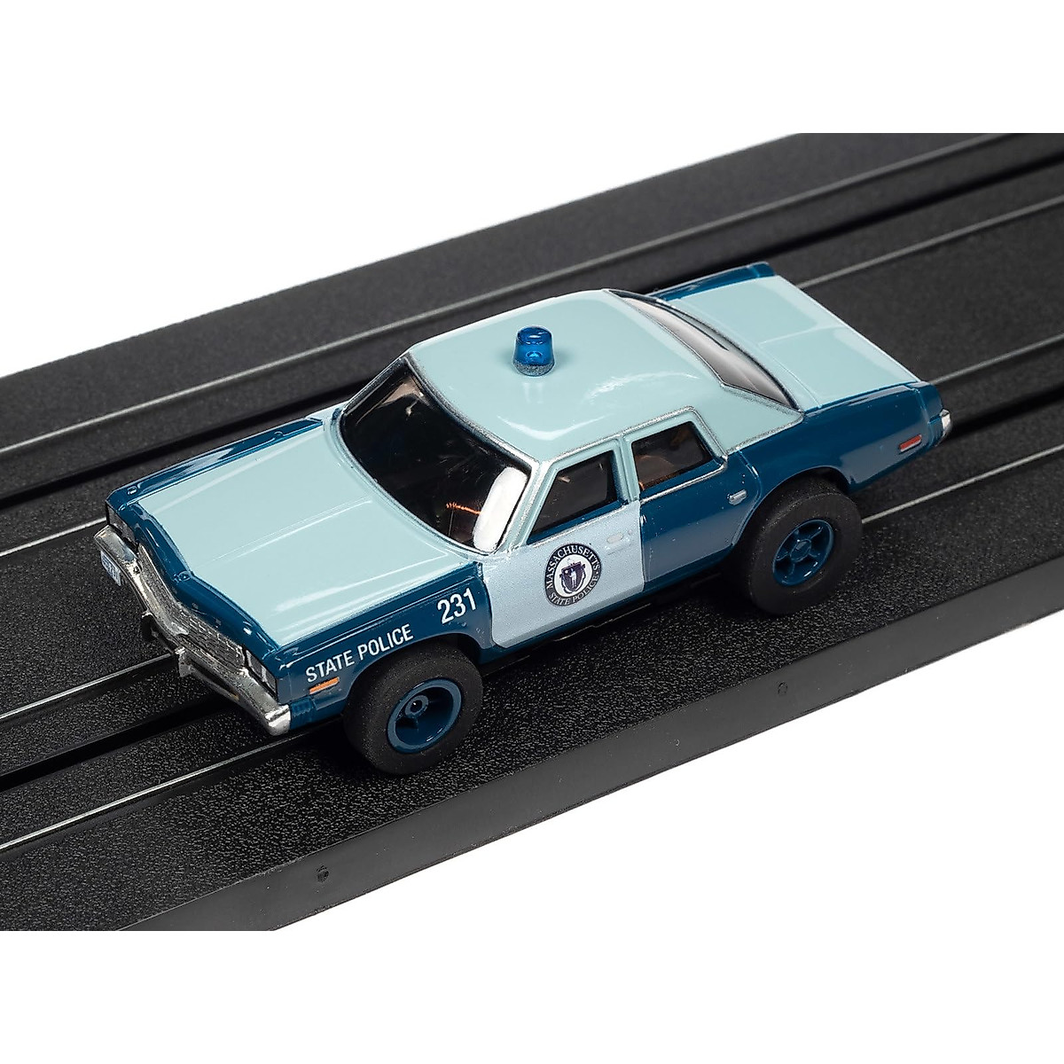 Auto World SC397-3 America's Finest Massachusetts State Police 1974 Monaco HO Scale Electric Slot Car - Blues