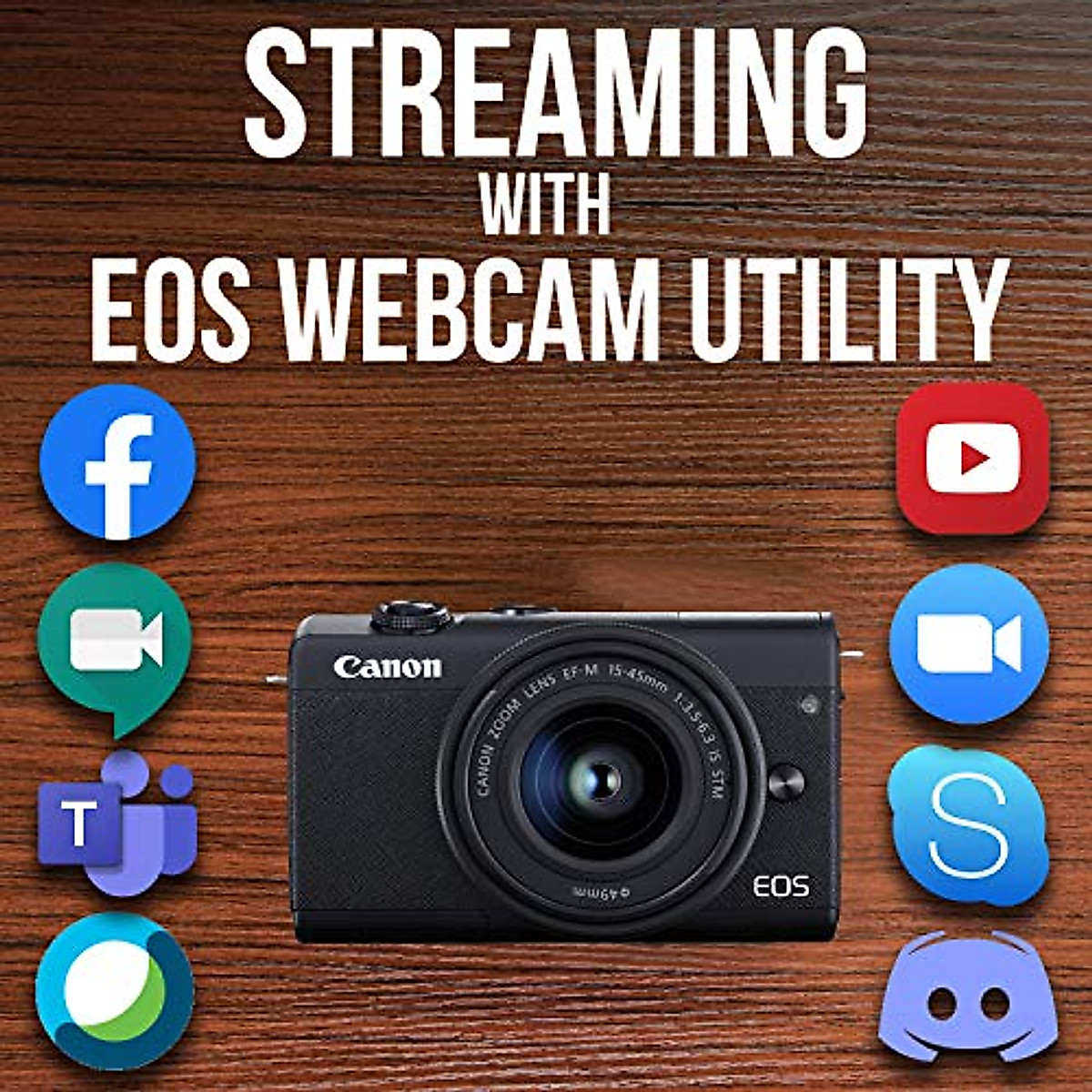 Canon EOS M200 Compact Mirrorless Digital Vlogging Camera with EF-M 15-45mm Lens, Vertical 4K Video Support, 3.0-inch Touch Panel LCD, Built-in Wi-Fi, and Bluetooth Technology, Black