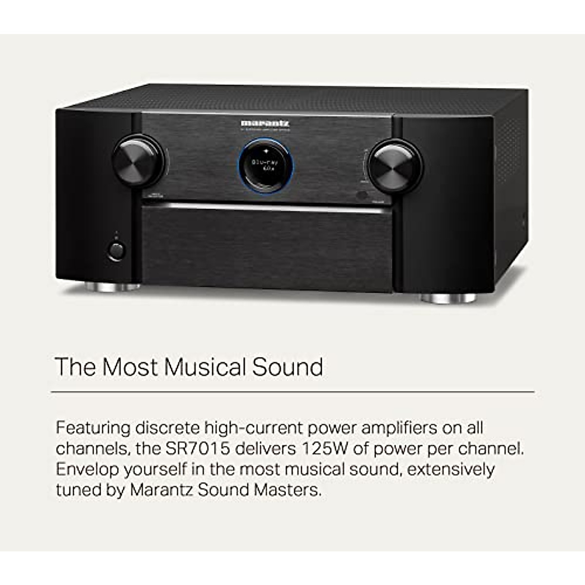 Marantz AVR SR7015-9.2 Channel Amplifier, 8K HDMI Upscaling, Auro 3D, IMAX Enhanced, Dolby Surround Sound, Alexa + HEOS Compatibility, Easy to Setup