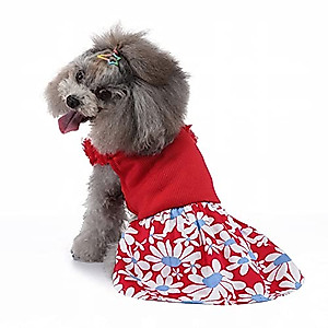 Clothes Cute Pet Print Skirt Breathable Summer Sleeveless Shirt Comfortable Dog Shirt Breathable Dog