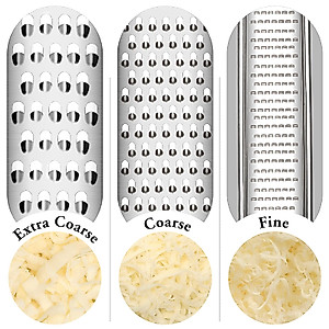Cambom Lemon Zester Grater Three-piece Suit - Heavy Duty Kitchen Tool for Parmesan Cheese, Ginger, Garlic, Nutmeg, Chocolate, Vegetables，Fruits，Stainless Steel Grater Dishwasher Safe Green