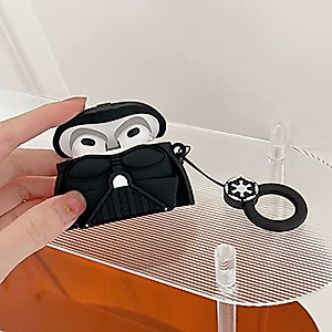 Airpods 3rd Generation Case Cute Cartoon Personality 3D Kawaii Soft Silicone Skin Protector for Teenagers and Children (Black Warrior)