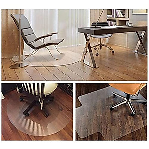 Clear PVC Desk Chair Mat 1.5mm Office Chair Mat for Hard Wood Floors Clear Rectangle PVC Floor Mat Protector Multipurpose Vinyl Roll for Hallway Entryway Foyer Hall Area Rugs,60/80/100/120/140cm Wide