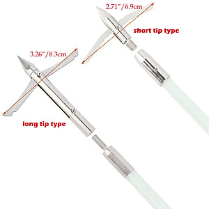 ZSHJGJR 3pcs Archery Bow Fishing Arrows with Fishing Reel Spincast Reel Bowfishing Tool 40m Fishing Rope Fishing Arrows Kit for Compound Bow Recurve Bow Fishing Hunting Accessories (Long Tip Arrows)