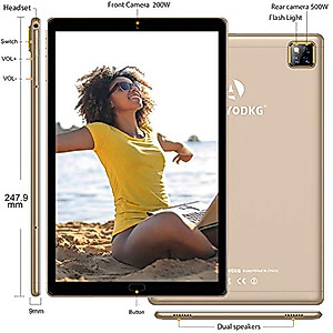 AOYODKG Android 11.0 Tablet 10 inch 5G WiFi 4GB RAM 64GB / 256GB Expandable GMS Certified Tablet PC 6500mAh Camera Netflix/Bluetooth/GPS (PRO Edition)