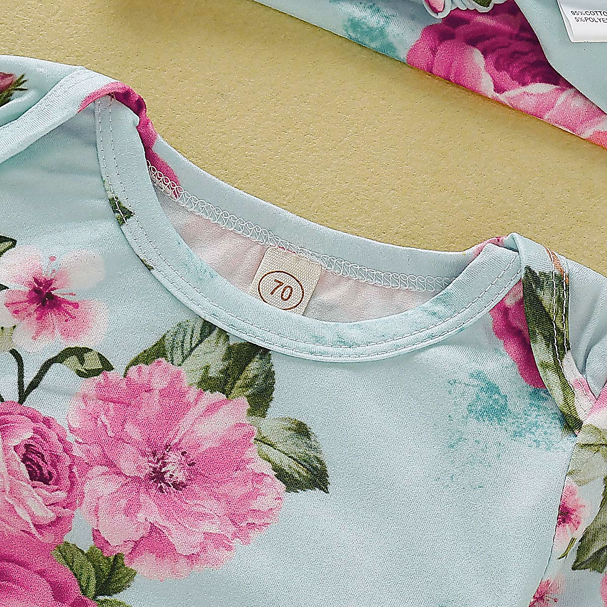 Infant Newborn Baby Girls Floral Sleep Gown Headband Sleepwear Romper Sleeping Bags Outfits (Green, 0-3 Months)