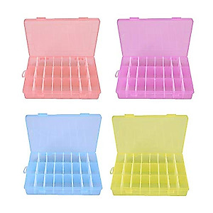 Jewelry Storage Box Jewelry Plastic Storage Box Plastic Storage Box Plastic Storage Storage Case for Beads Rings Earrings[4pcs]