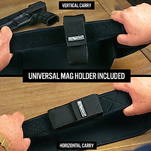 Clip & Carry STRAPT- TAC Belly Band Holster | Use with Any IWB Kydex Gun Holster for Concealed Carry, (kydex Holster not Included)
