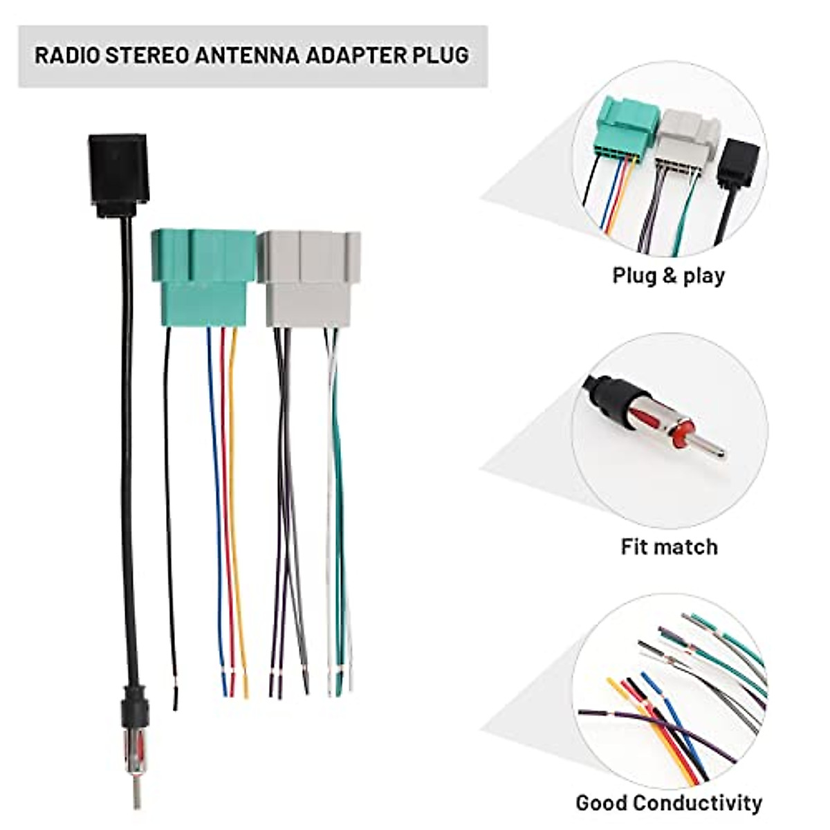 RED WOLF Radio Wiring Harness w/Antenna Adapter Compatible with Volvo S40 S60 S80 V70 v40 XC70 1998-2006 Stereo Wire Harness Connector Adaptor No Premium Factory Amp