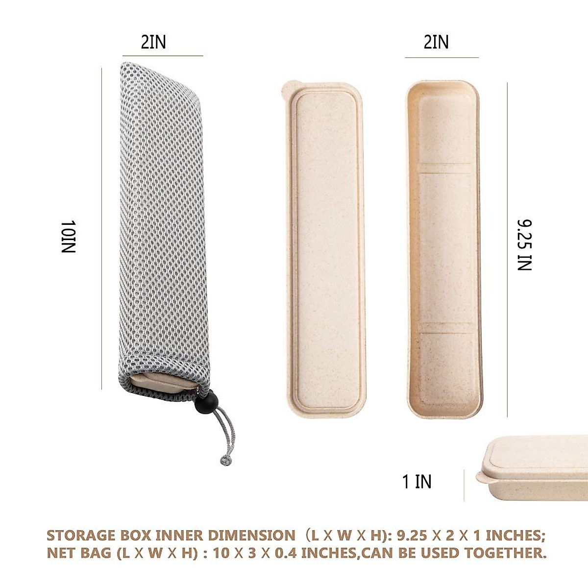 travel silverware case Portable，Travel Tableware Storage Box,utensil case for lunch bag，Flatware Chopsticks Spoon Fork Storage Box