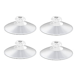 Shower Caddy Connectors Suction Cups for Bathroom, 2 Inch PVC Plastic Heavy Strength Large Clear Sucker Without Hooks, Replacement Suction Cups Compatible with iDesign (4PCS)