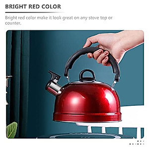 Cabilock Tea Kettle Electric 3L Stainless Steel Tea Kettle Whistling Kettle Sound Water Kettle Stovetop Teapot Boiling Kettle Water Boiler for Gas Stove Stovetop Pour Over Coffee Kettle