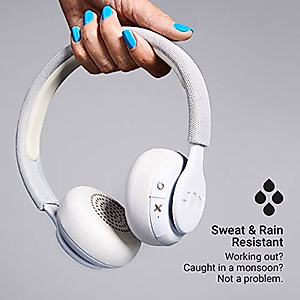 Been There, On-Ear Bluetooth Headphones 14 Hour Playtime, Hands-Free Calling, Sweat and Rain Resistant IPX4 Rated, 50 ft. Range JAM Audio Gray, 8.63x3.13x8.75