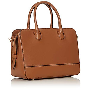 Calvin Klein Sophia Micro Pebble Leather Satchel, Caramel