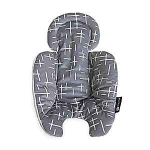 4moms RockaRoo and MamaRoo Infant Insert, Machine Washable, Soft, Plush Fabric, Reversible Design, Dark Grey
