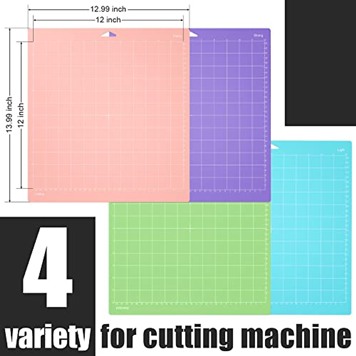 Lzerking Cutting Mat for Cricut 7 Pack Accessories and Supplies Standard Light Strong Frabic Cut Pads Cricket Cards Variety Replacement for Cut Machine Maker/Maker 3/Air/Air 2 with Scraper Pick Needle