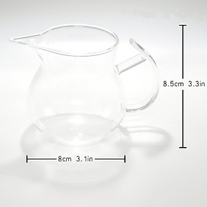 ELITEA Clear Glass Creamer Pitcher Milk Cream Tea Serving Pitcher (250ml, 8.5 oz. fl)