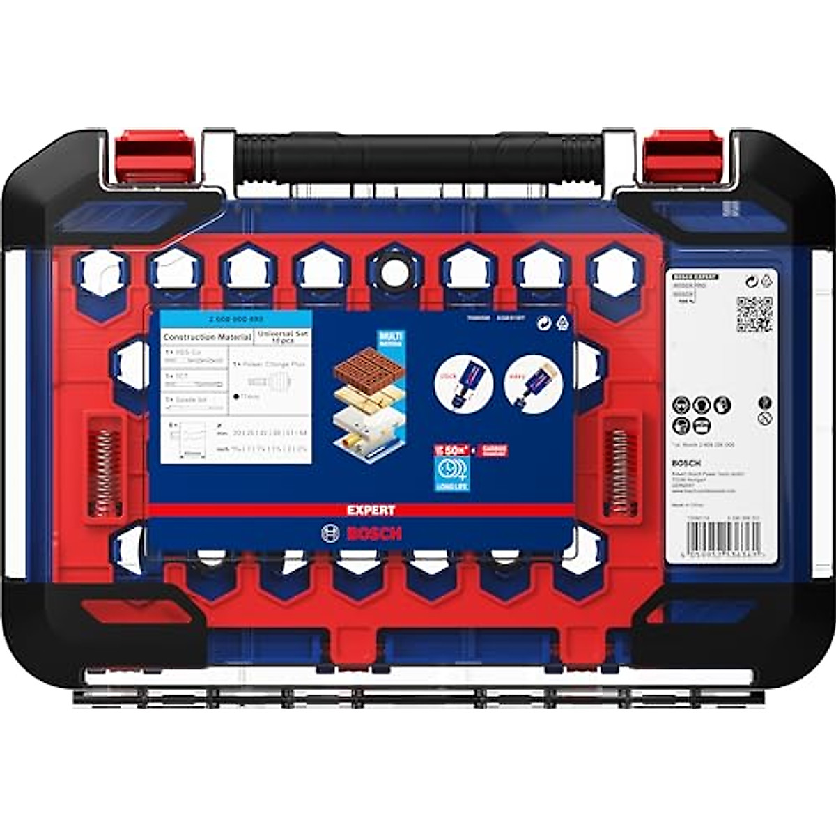 Bosch Professional 9x Expert Construction Material Hole Saw Set (Ø 20-64 mm, Accessories Rotary Impact Drill)