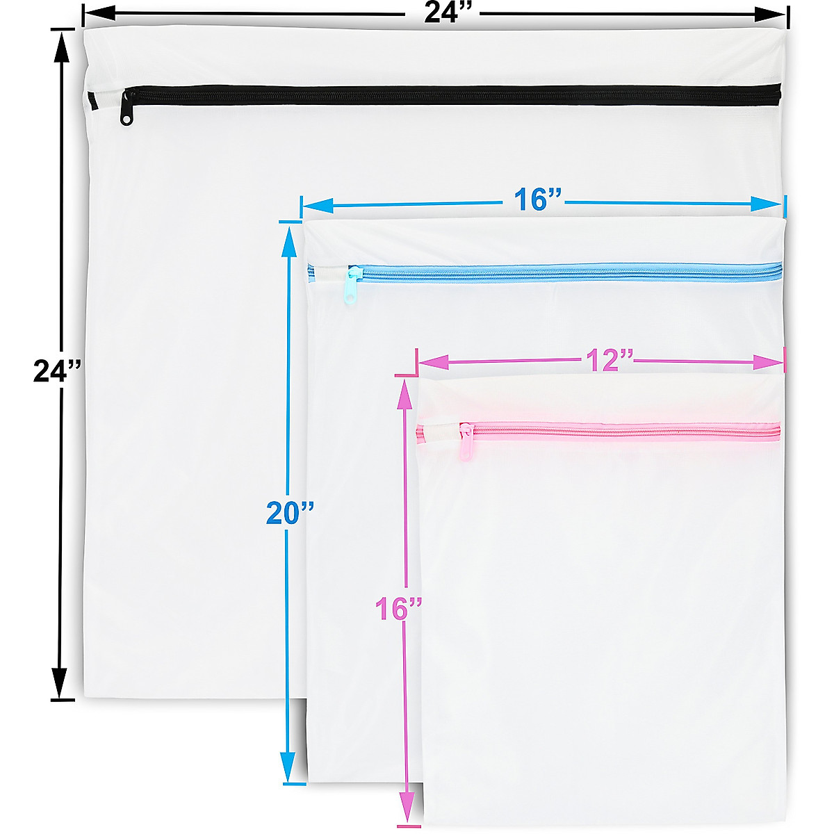 Simple Houseware Laundry Bra Lingerie Mesh Wash Bags (1 X-Large, 2 Large and 2 Medium) - 5 Pack