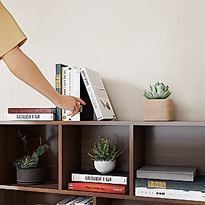 WAHEY Bookcase, 8 Cube Open Storage Display Bookshelf with Legs, HOFB012