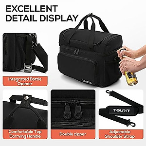 TOURIT Insulated Cooler Bag 36-Cans Large Lunch Cooler Travel Cooler 28L Soft Sided Cooler Bag for Men Women to Picnic, Camping, Beach, Work