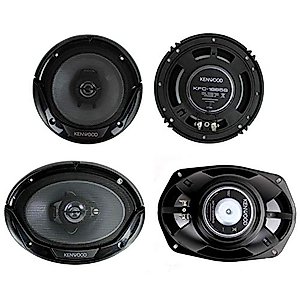 Kenwood KFC-1665S + KFC-6965S 6.5" 300W 2-Way Plus (2) 6x9 400W 3-Way Car Speakers