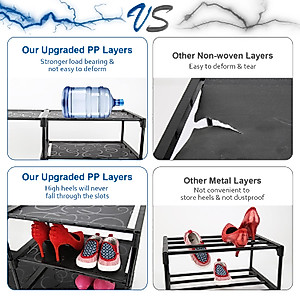 LVNIUS Large Tall Shoe Rack With Covers Shoes Closet 9-Tier 40-46 Pairs, Sneaker Organizer Cabinet Closed Shoe Shelves Shoe Stand Holder For Garage Bedroom,Zapateras, 50 Pares